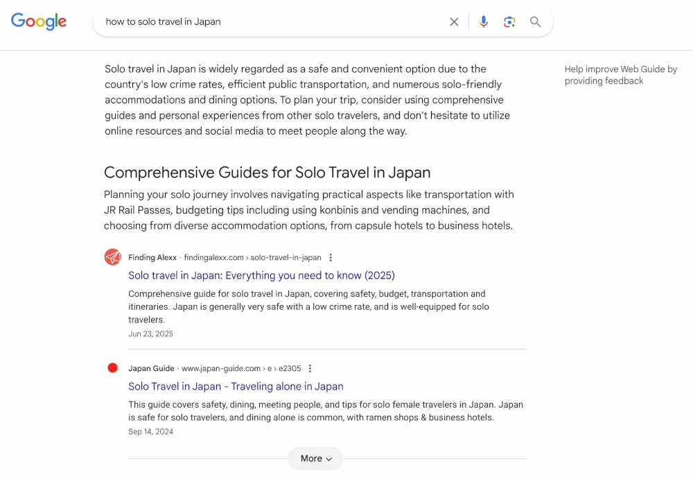 Google Search เพิ่มฟีเจอร์ทดลอง Web Guide ใช้ AI จัดลิงก์ให้เป็นหมวดหมู่ | Blognone